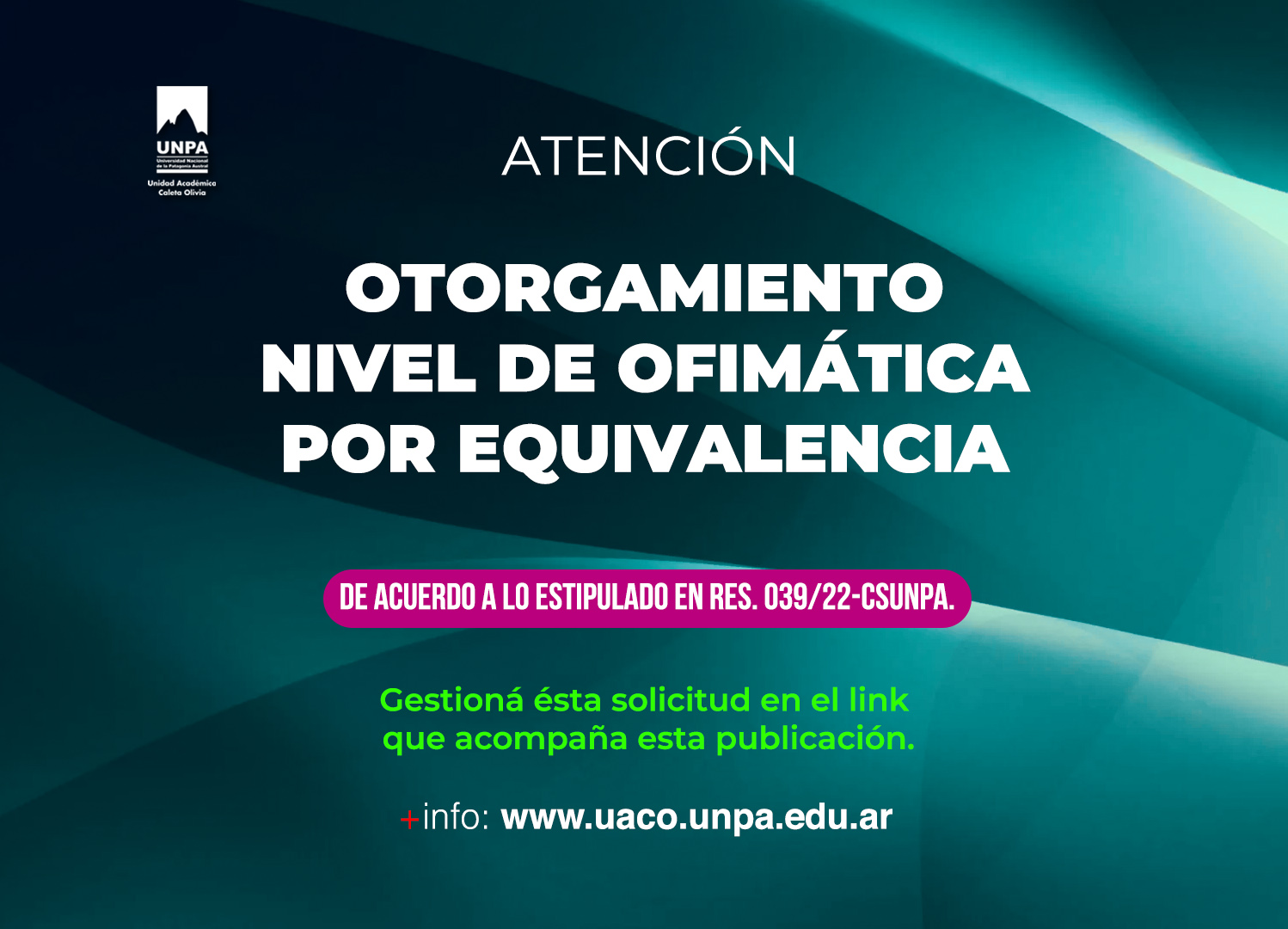 Confirman aprobación por equivalencia del Nivel de Ofimática para ...